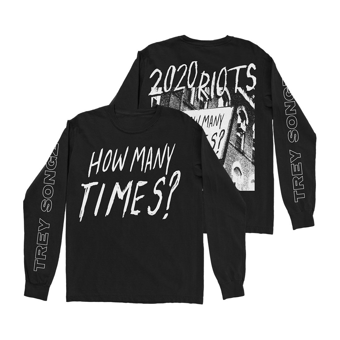 2020 Riots Black Long Sleeve T-Shirt | Trey Songz Official Store